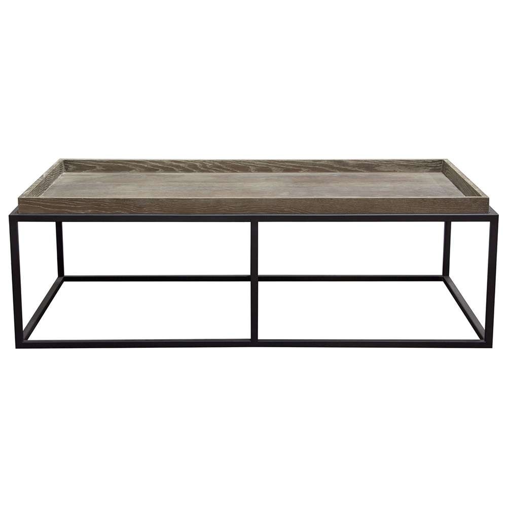Diamond Sofa - Lex Rectangle Cocktail Table in Rustic Oak Veneer Finis ...
