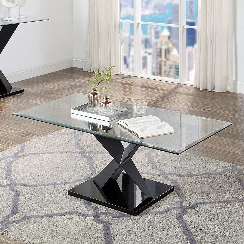 Furniture of America - Xanthus Coffee Table in Black - CM4191BK-C-TABL ...