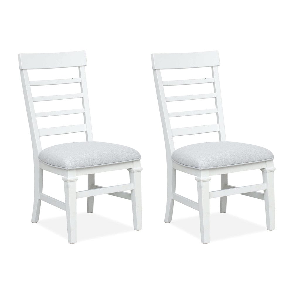 Henry & Mason - Portmere White Dove White Upholstered Side Chair (Set ...