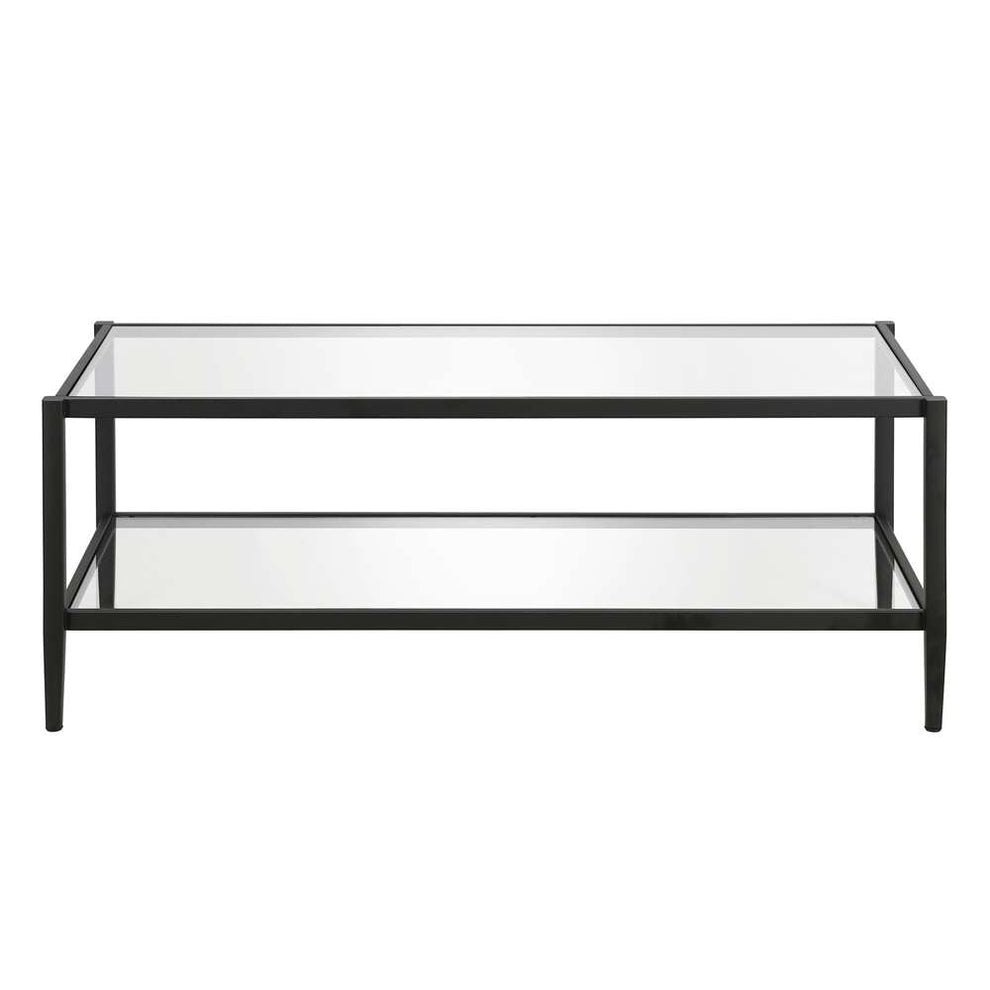 Hudson & Canal - Hera 45" Wide Rectangular Coffee Table with Glass ...