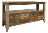 IFD - Antique Multicolor Sofa Table w/8 Drawers - IFD965SOFA – AFA Stores