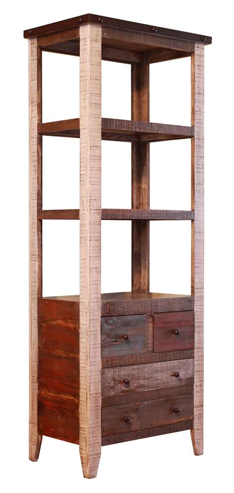 IFD - Antique Multicolor Universal Pier, 4 Drawers, 3 Shelves - IFD964 ...