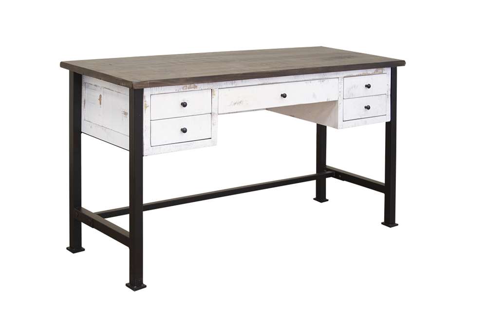 IFD - Pueblo White 5 Drawer Desk - IFD360DESK – AFA Stores