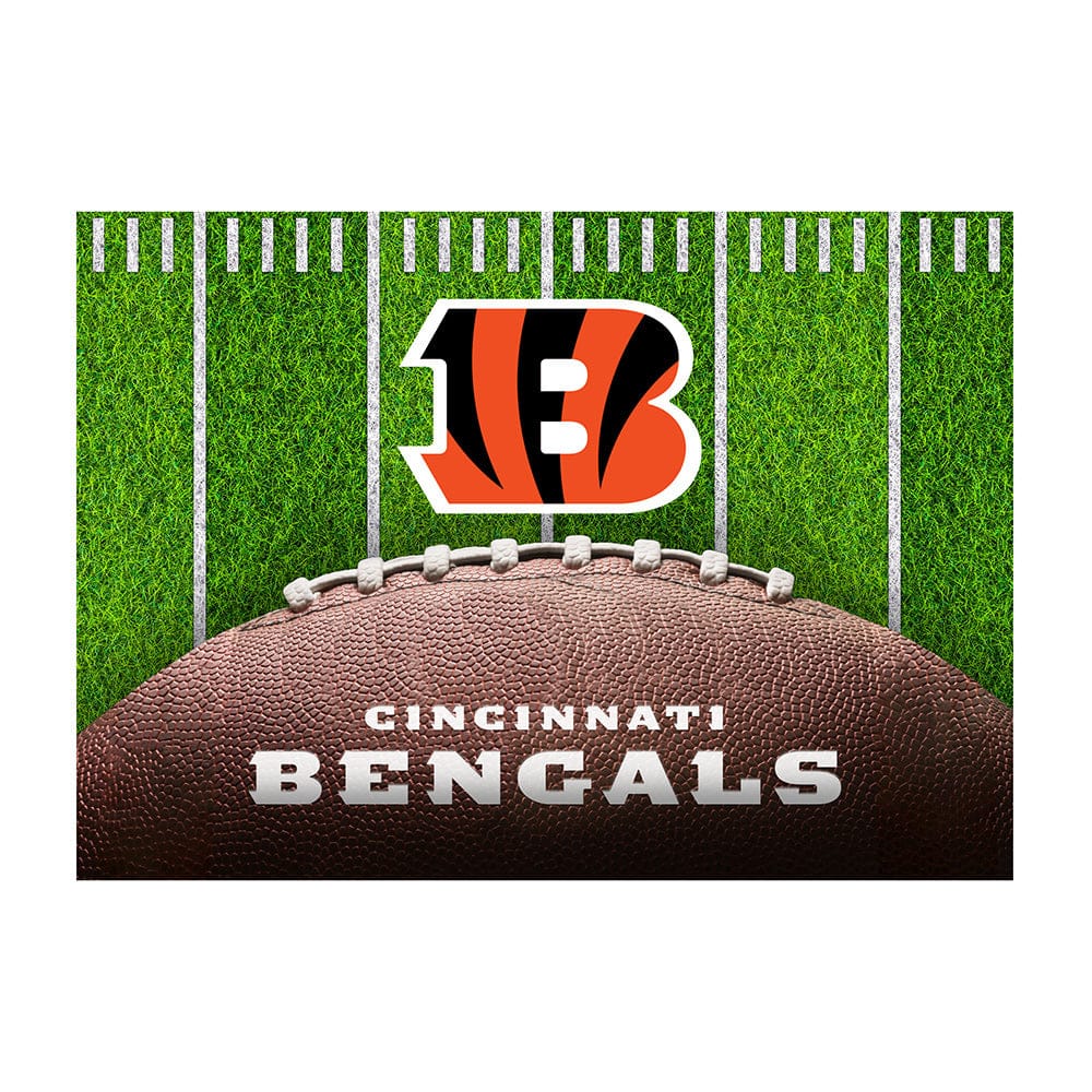 Imperial - NFL Cincinnati Bengals 5x7 Football Field Washable Rug - IM ...