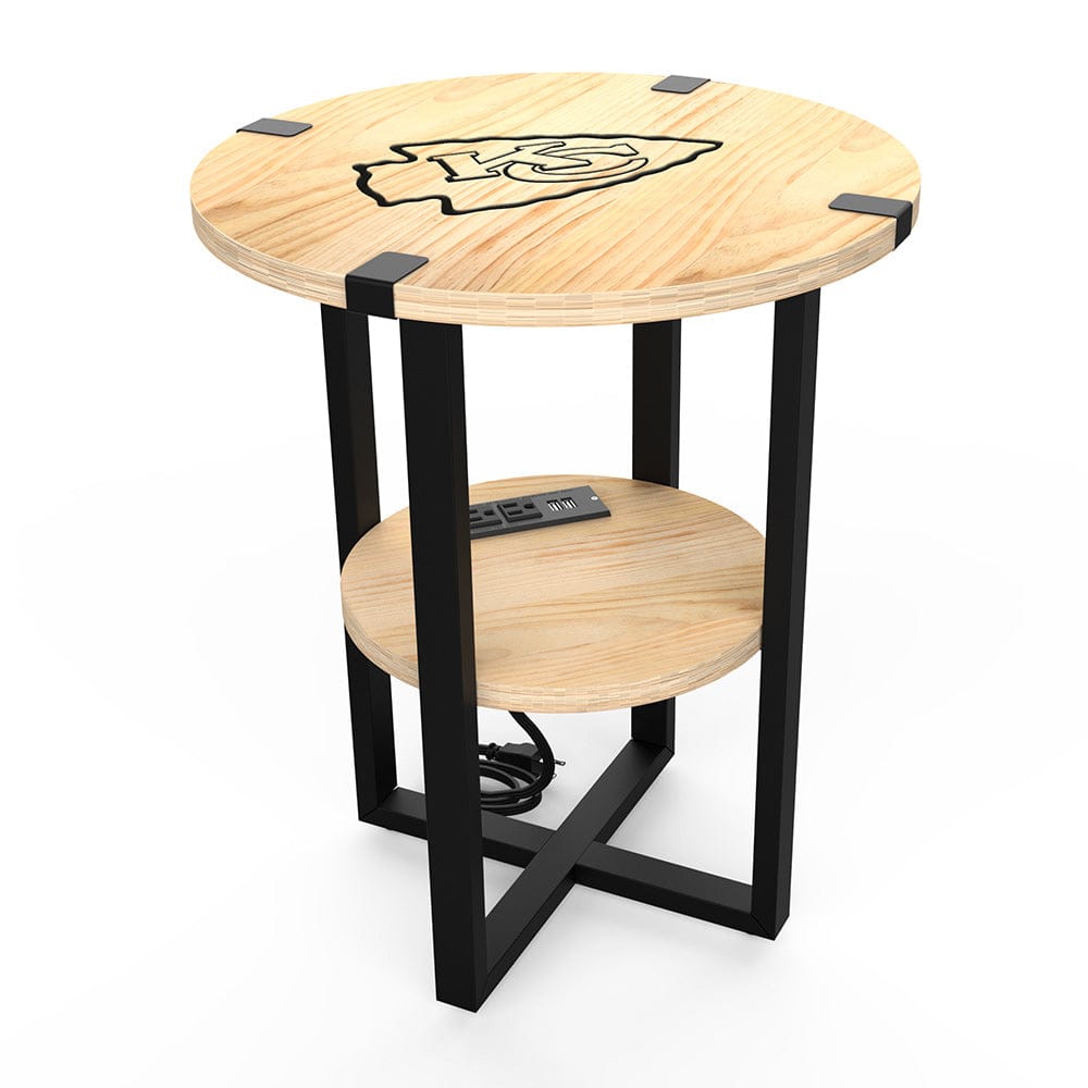 Imperial - NFL Kansas City Chiefs Side Table with Charger - IMP 746-10 ...