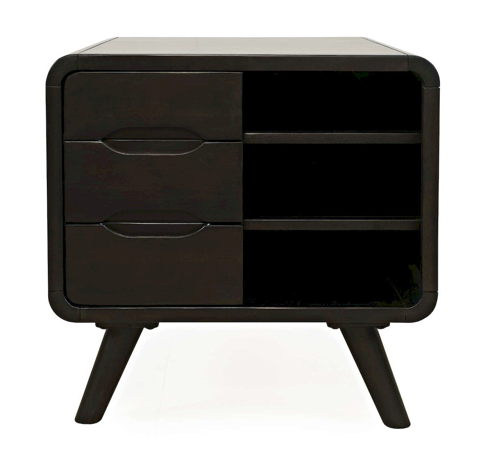 Jofran - Marlowe Mid-Century Modern 24" Curved End Table with Storage ...
