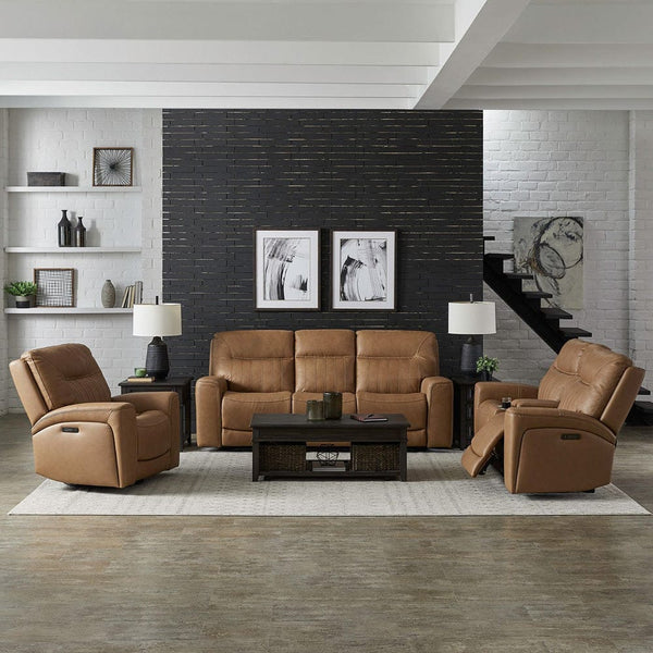 Liberty Furniture - Bennett - Sofa w/ Loveseat & Recliner in Brown - 7 ...