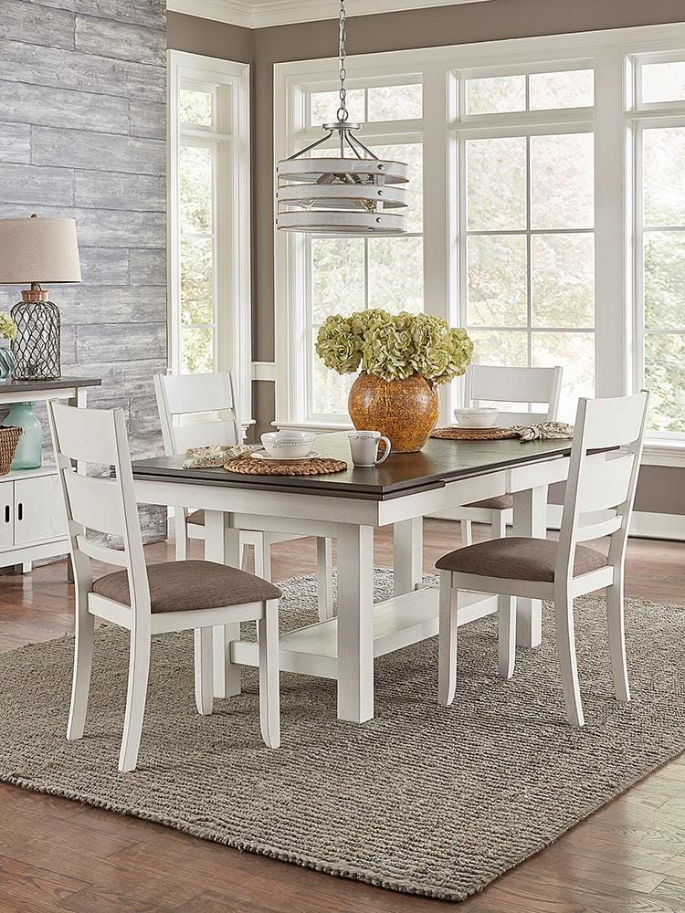 Liberty Furniture - Brook Bay Opt 5 Piece Trestle Table Set in Texture ...