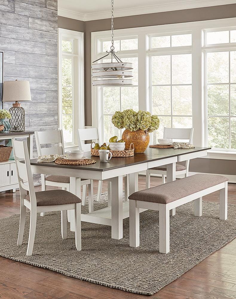 Liberty Furniture - Brook Bay Opt 6 Piece Trestle Table Set in Texture ...
