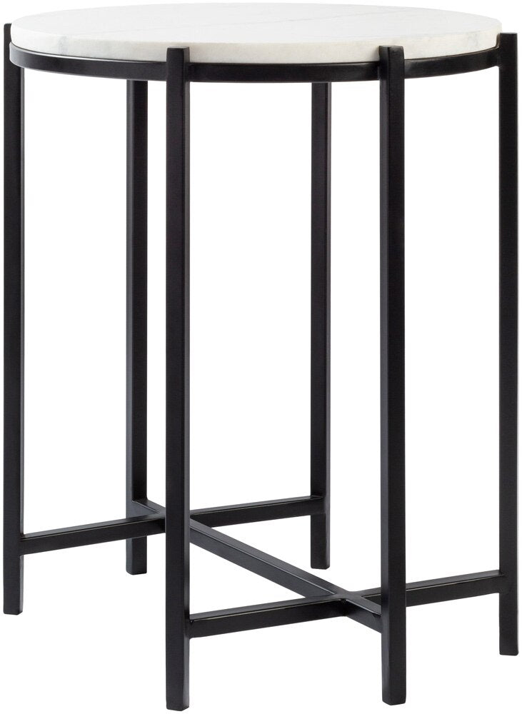 Livabliss - Anaya End Table - White - Black - ANA-002 – AFA Stores