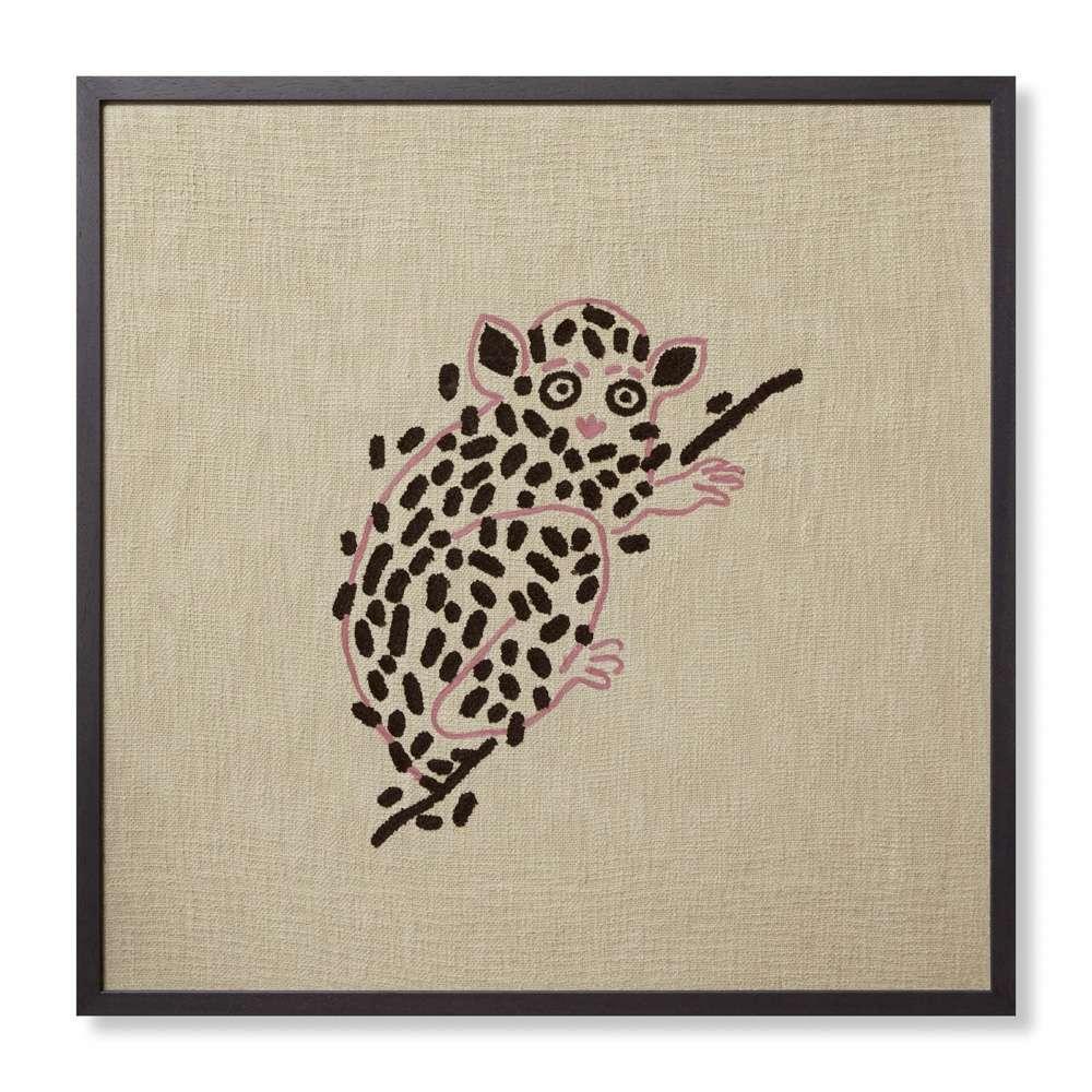 Loloi - Lucky Lemur Beige / Pink 2'-6" X 2'-6" Wall Art ...