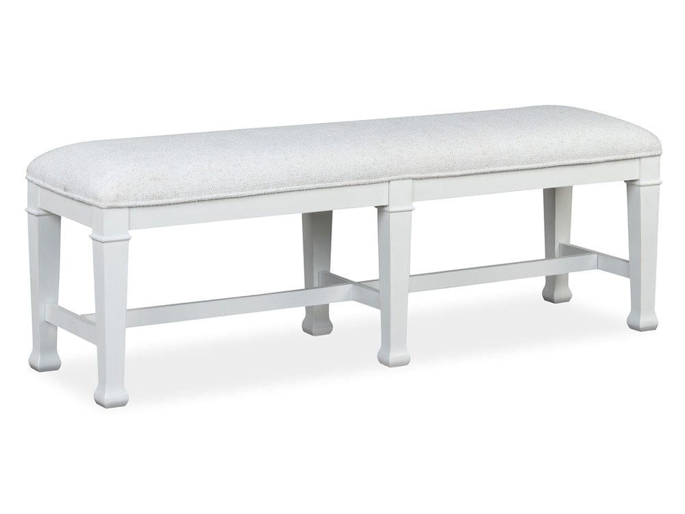 Magnussen - Kingston Whisper White And Cerused Nutmeg Bench - D6407-68 ...