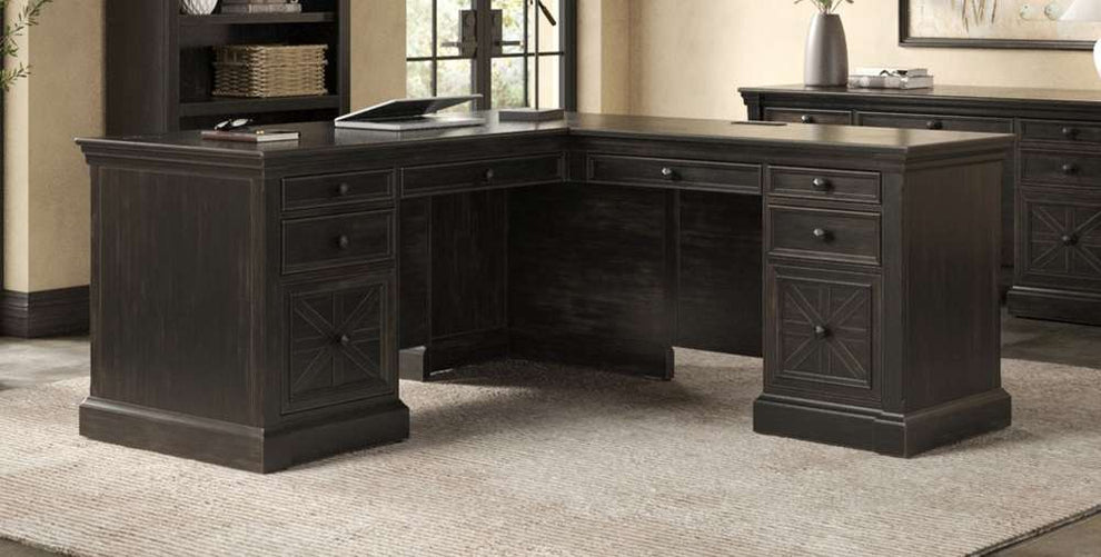 Martin Furniture - Kingston - Traditional Wood L-Desk & Return, Writin ...