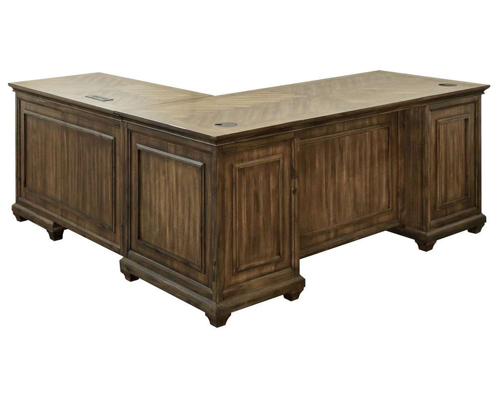 Martin Furniture - Porter - Traditional Wood L-Desk & Return, Writing ...