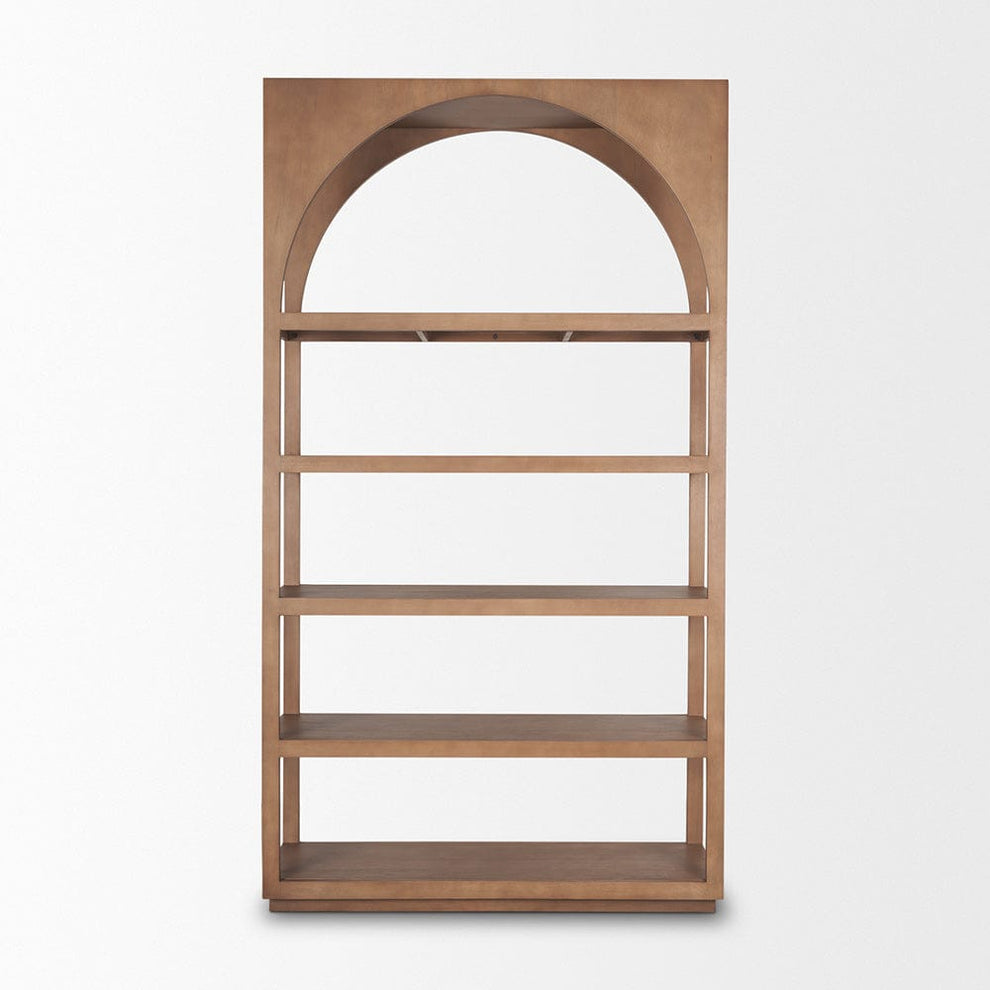 Mercana - Bela Arched Shelving Unit Medium Brown Wood - 70579-AB – AFA ...