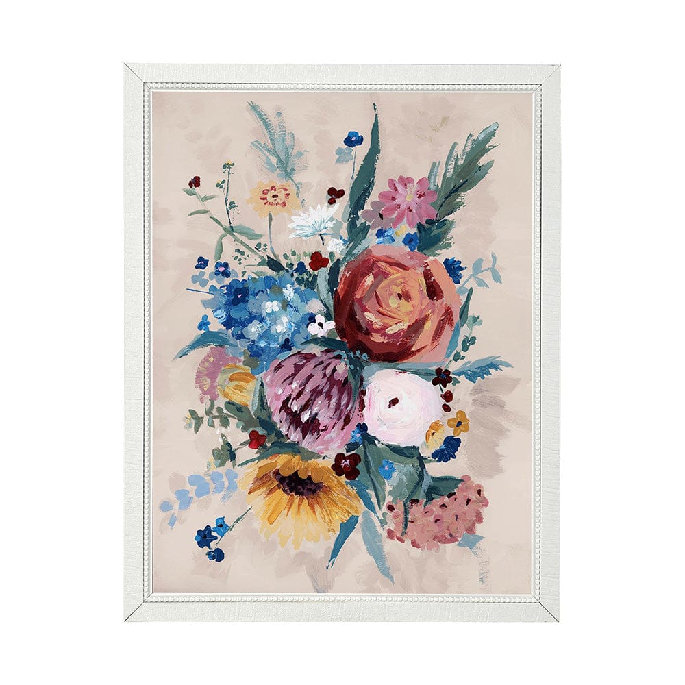 Mercana - Farmhouse Flowers II by Barbara Fleming a Hand Embellished T ...