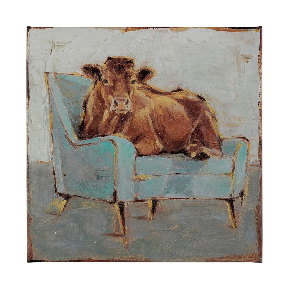 Mercana - Moo-ving IV by Ethan Harper a Hand Embellished Textured Canv ...