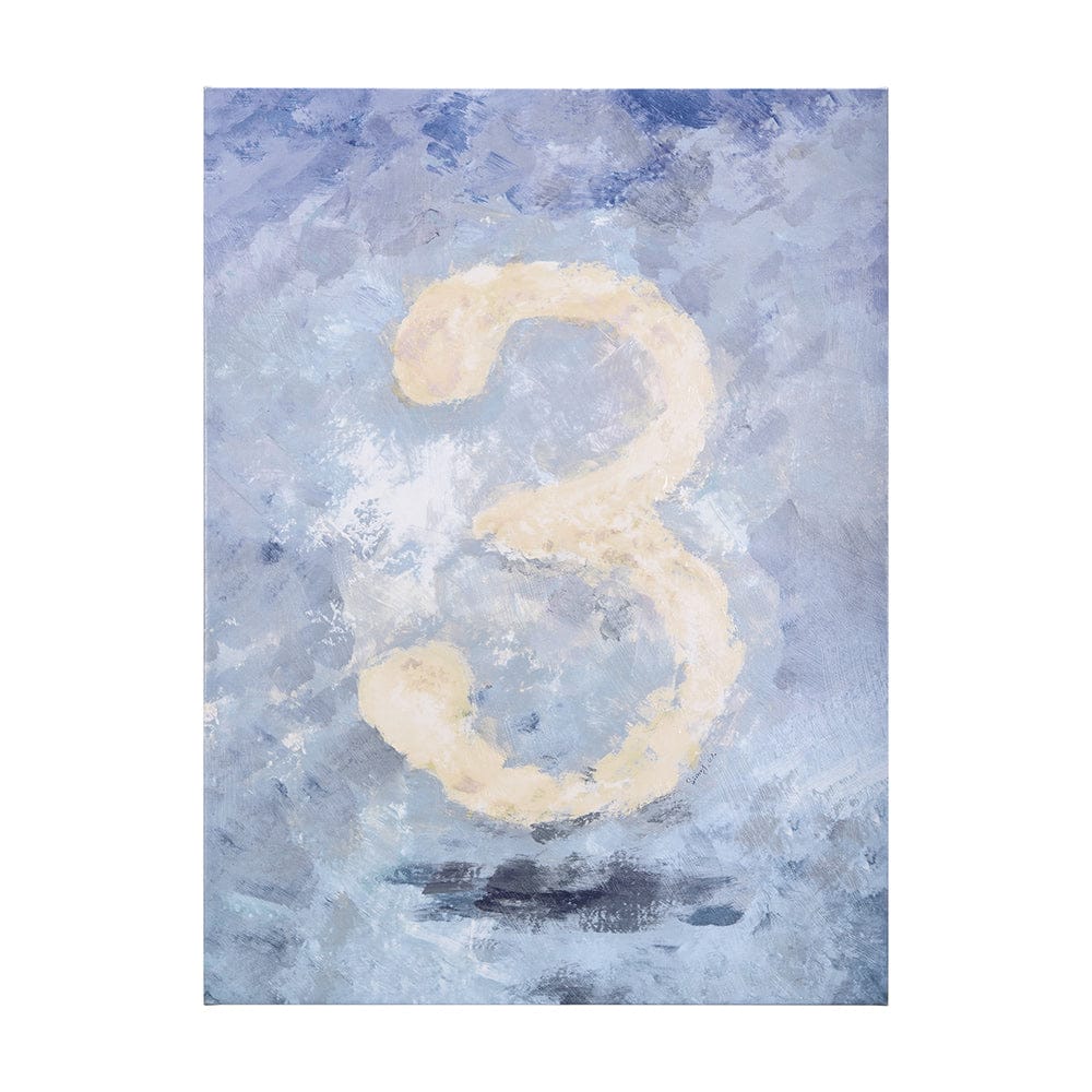 Mercana - Numbers III by Mercana Studio a Hand Embellished Textured Ca ...