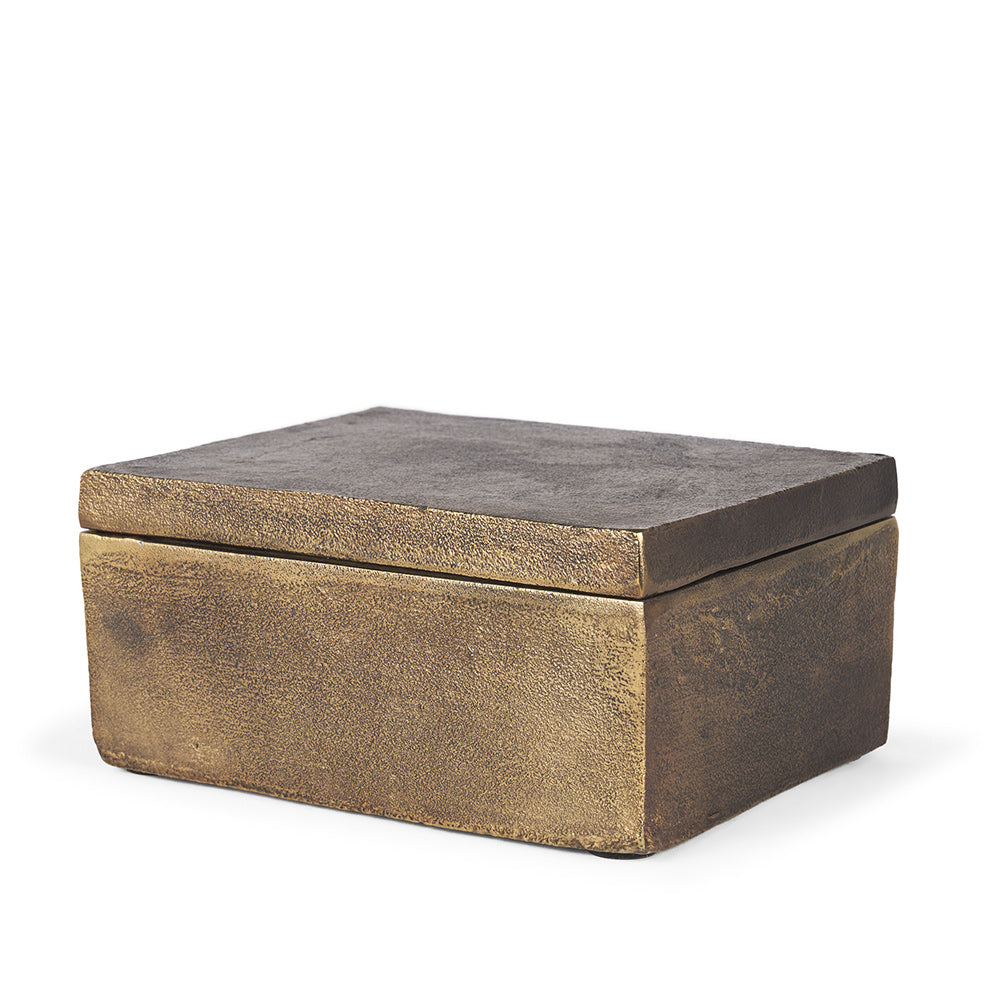 Mercana - Porschia Large Antiqued Gold Metal Decorative Box - 70675 ...
