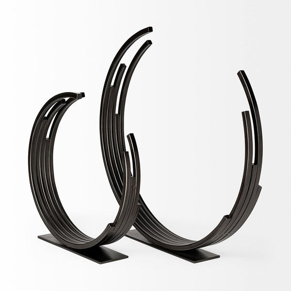 Mercana - Taj Large 21L x 3W Black Broken Halo Decorative Object - 688 ...