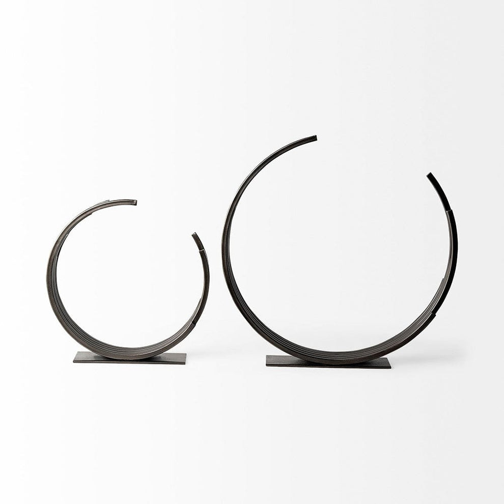 Mercana - Taj Large 21L x 3W Black Broken Halo Decorative Object - 688 ...