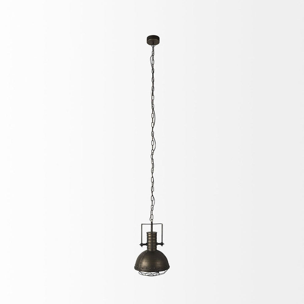 Mercana - Zaio 12.5Lx 12.5W x 18.5H Weathered Antique Gold Metal Caged ...