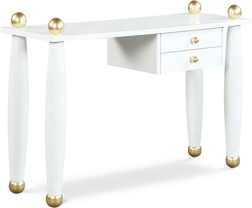 Meridian Furniture - Etro White / Gold Desk/Console - 429-T – AFA Stores