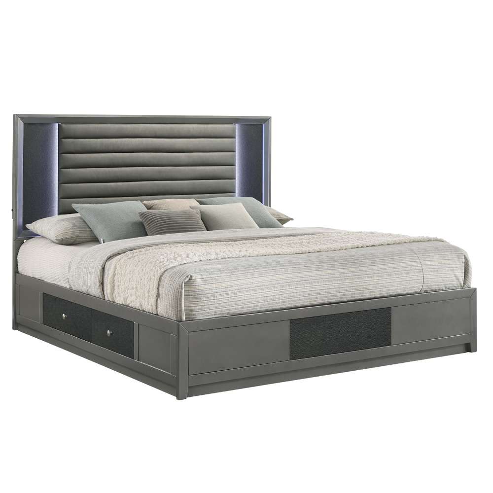 New Classic Furniture - Nocturne 6'0" Western King Platform Bed-Slate ...