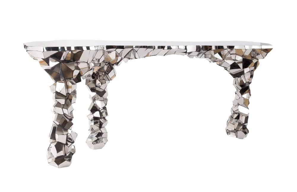 Phillips Collection - Crazy Cut Console, Stainless Steel, Silver - PH6 ...