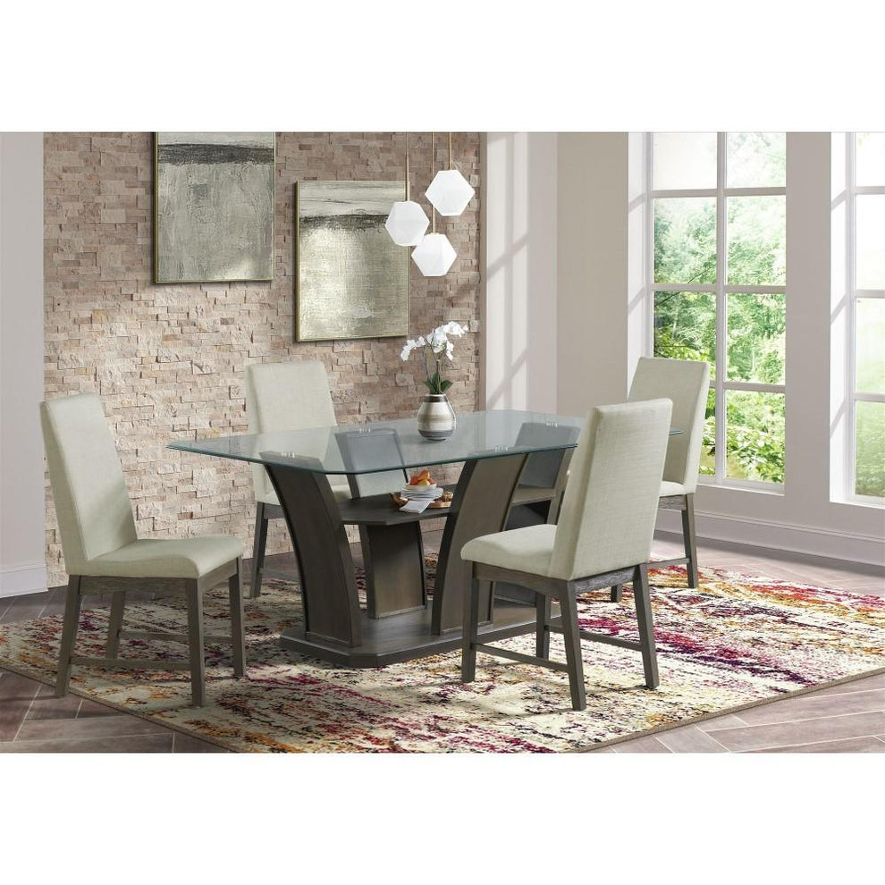 Picket House Furnishings - Simms Rectangular Dining 5PC Set in Walnut ...