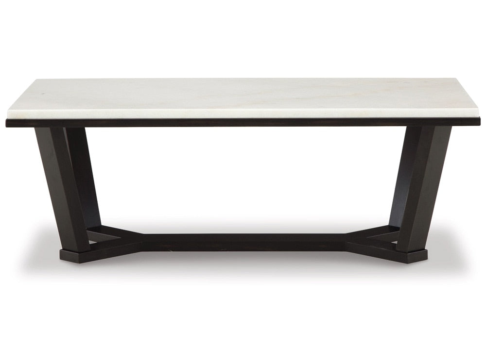 Signature Design by Ashley - Fostead Rectangular Cocktail Table in Whi ...