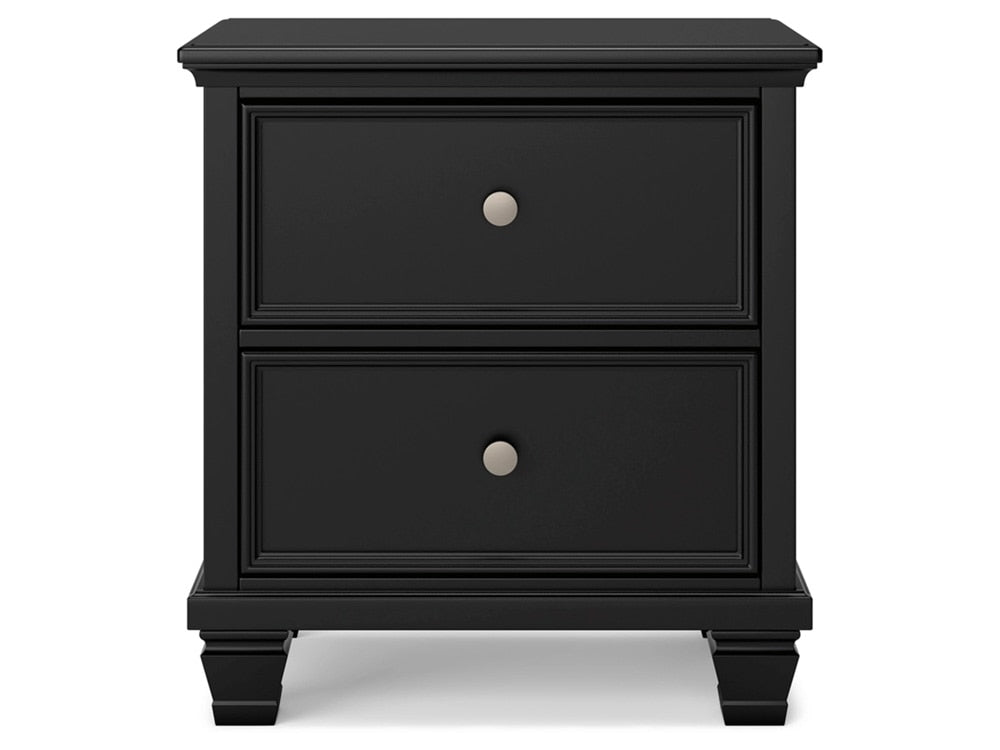 Signature Design by Ashley - Lanolee Two Drawer Night Stand in Black ...