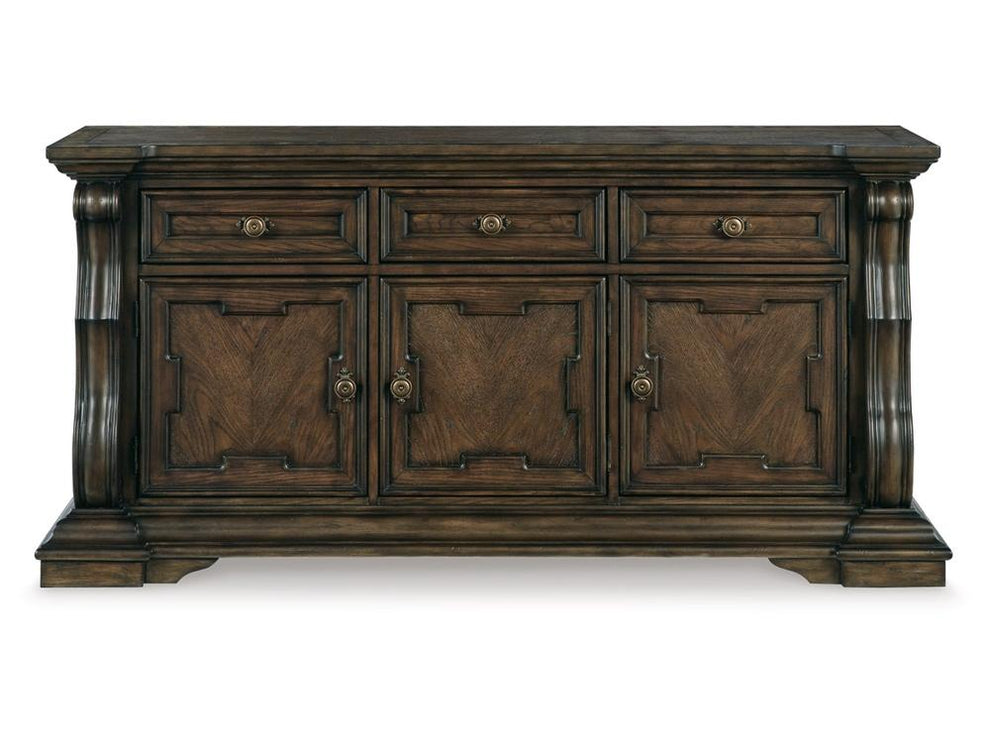 Signature Design by Ashley - Maylee Dining Room Buffet in Dark Brown ...