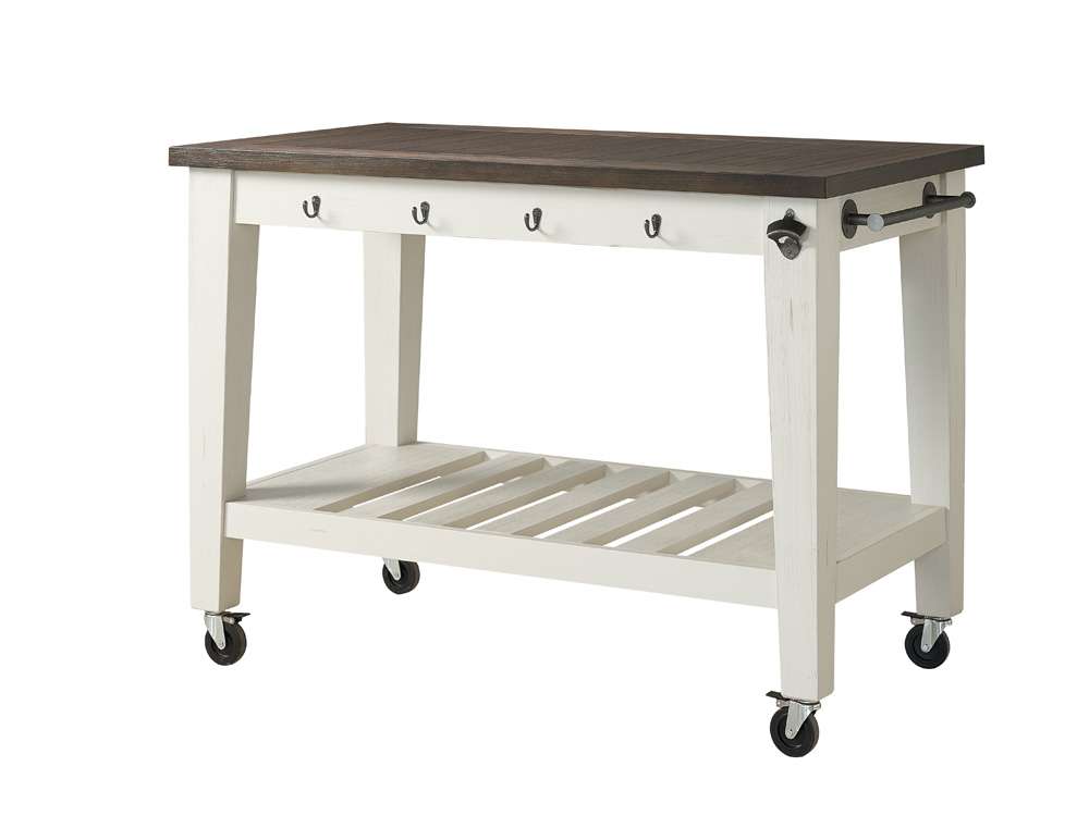 Steve Silver - Cayla Two Tone Kitchen Cart - CY400CKW – AFA Stores