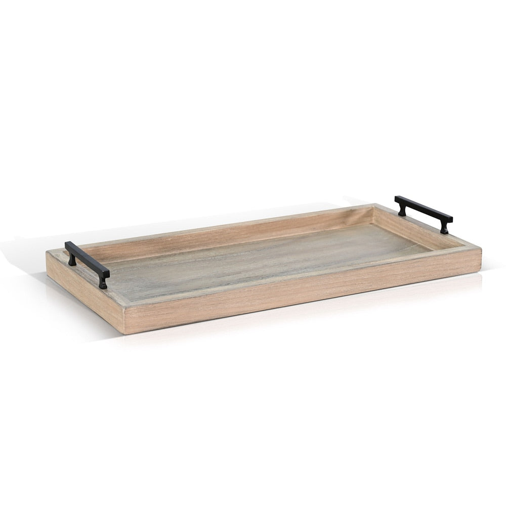 Sunny Designs - Rectangular Tessa Wood Dining Table Tray - Grey - 2151 ...