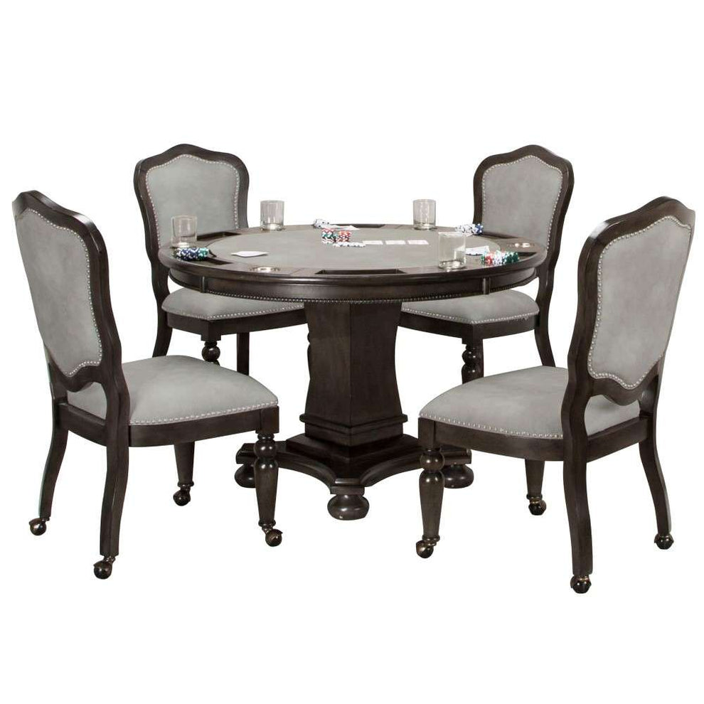 Sunset Trading - 5 Piece Vegas Dining and Poker Table Set - Reversible ...