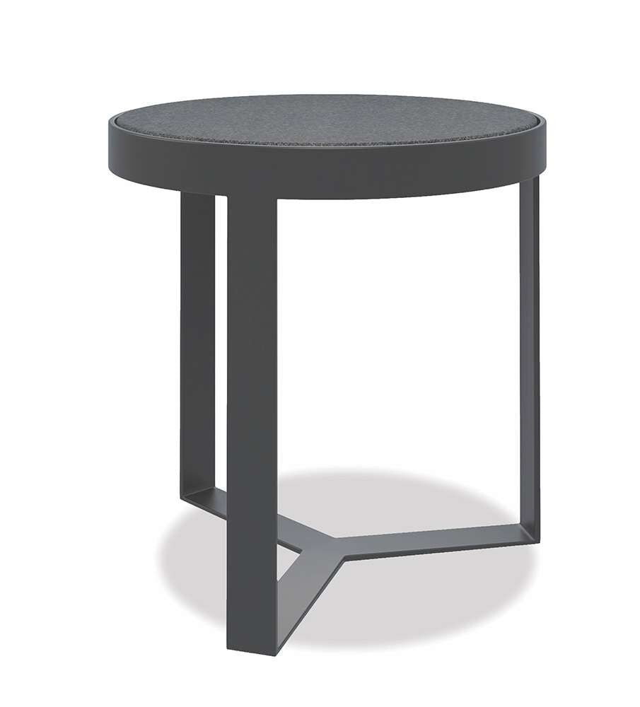 Sunset West - Bazaar - Contemporary 18" Round End Table, Graphite ...