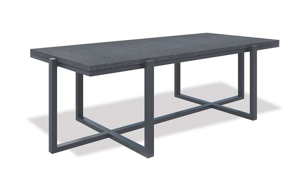 Sunset West - Rectangle Coffee Table, Slate Finish with Granite Top ...