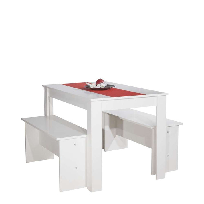 TEMAHOME - Nice Dining Table with Benches in White - E2281A2121X00 ...
