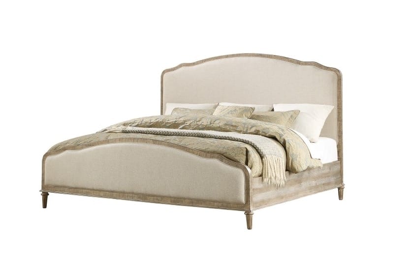 Wallace & Bay - Haynes Limestone Gray and Linen Queen Bed with Weather ...