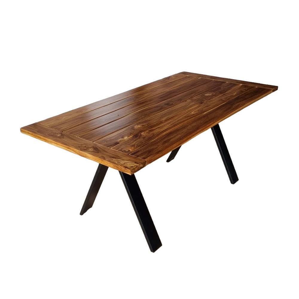 World Interiors - Cyprus 80" Patio Dining Table in Natural Teak ...