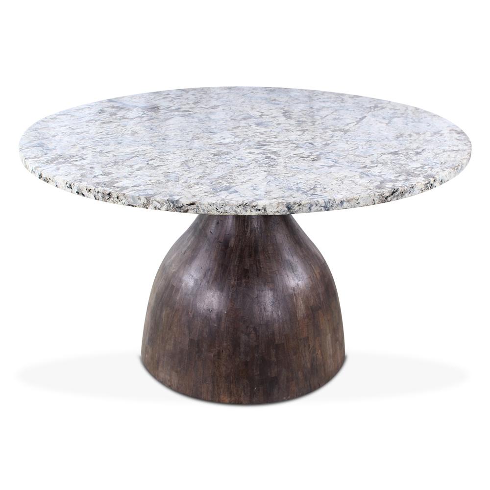 World Interiors - Fargo 54" Dining Table in Alaska White Marble with ...